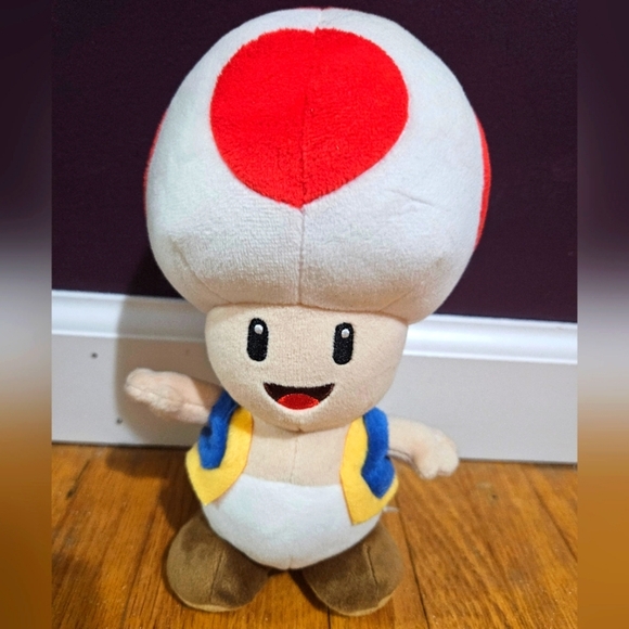 Nintendo | Toys | Nintendo Toad Plush Toy Red White Blue Yellow Brown ...